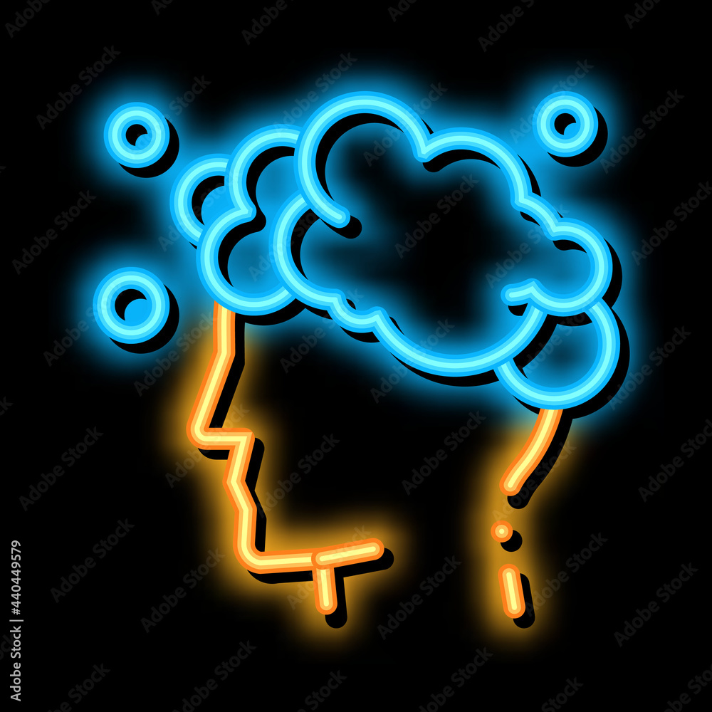washing head shampoo neon light sign vector. Glowing bright icon ...