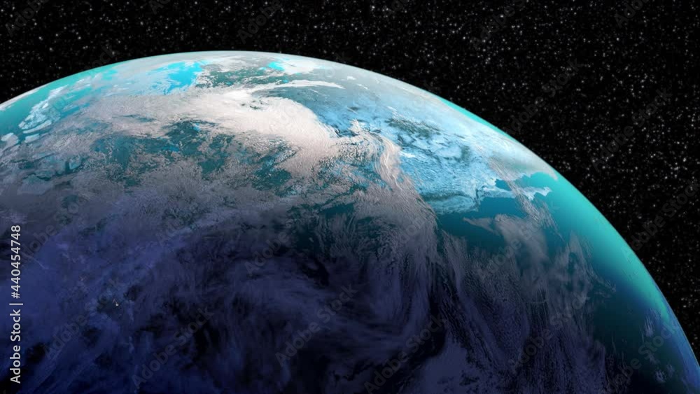 Complete seamless cycle of the Earth's daily rotation in one minute ...