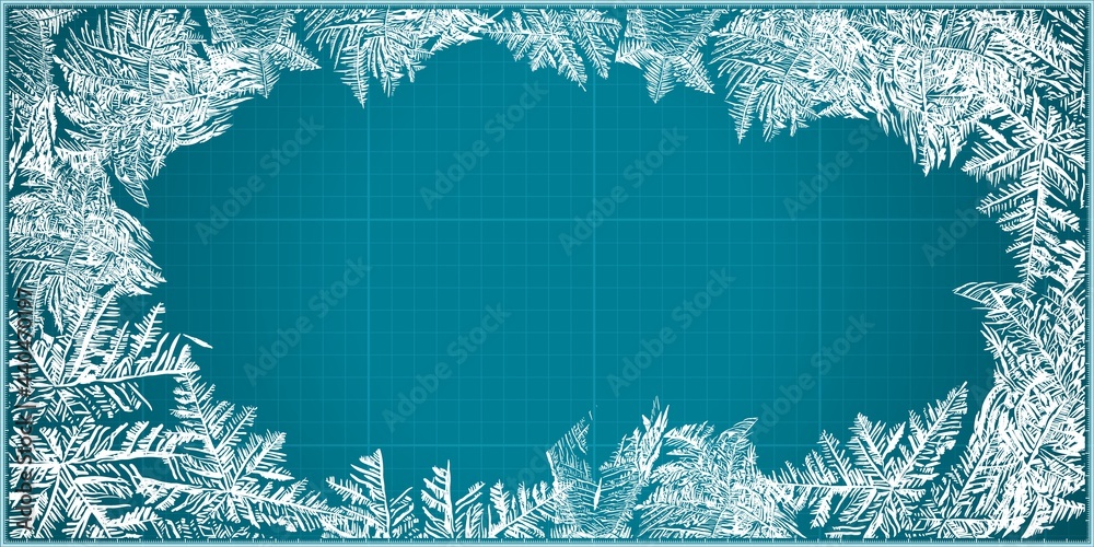 Winter blue ice frost background. Eps8. RGB Global colors. The frozen ...
