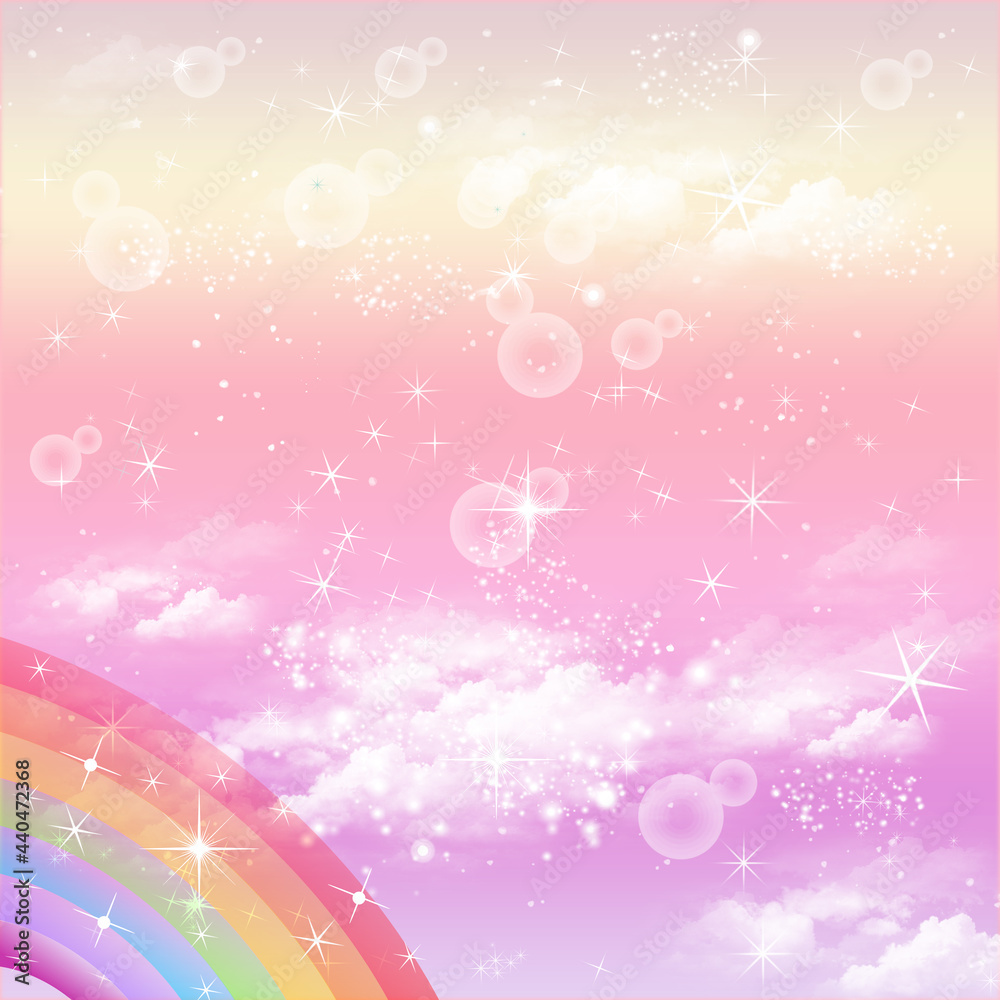 Colorful Rainbow Unicorn Backgrounds Digital Paper Stock Illustration ...