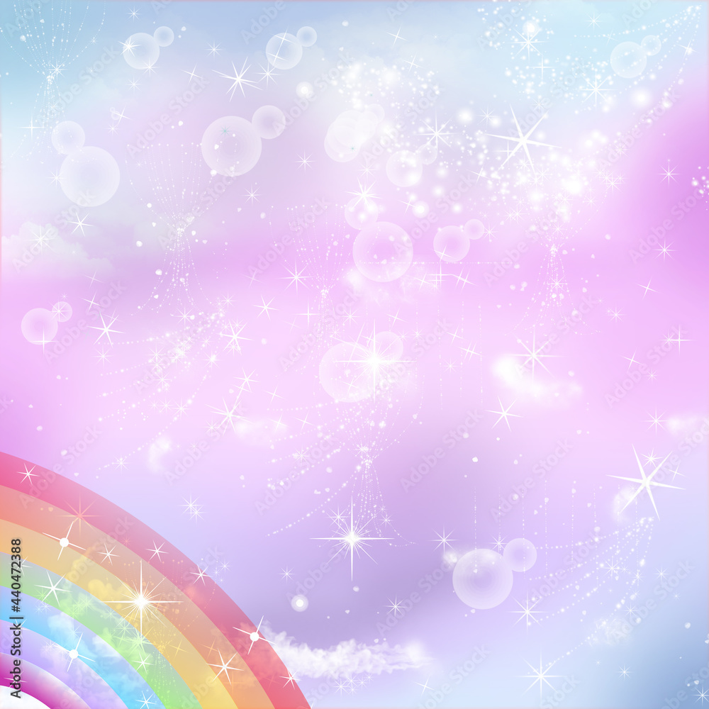 Colorful Rainbow Unicorn Backgrounds Digital Paper Stock Illustration ...