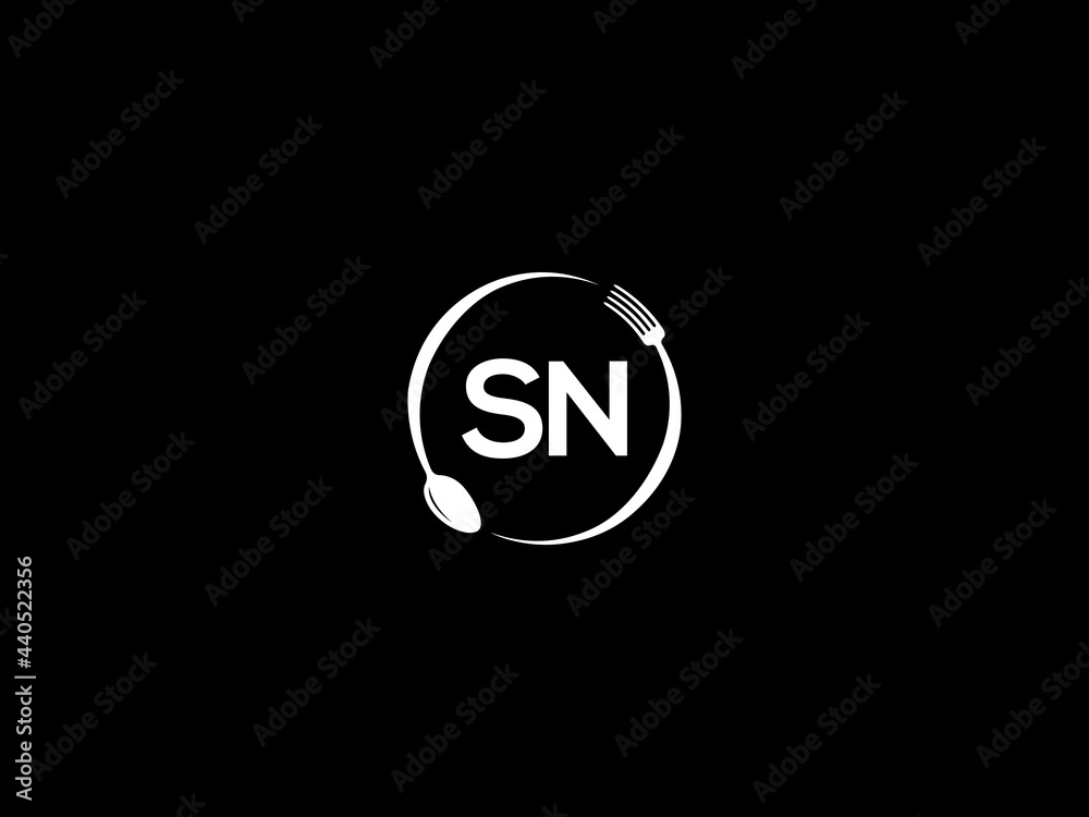 Letter SN Logo, restaurants sn logo icon vector for modern kitchen ...