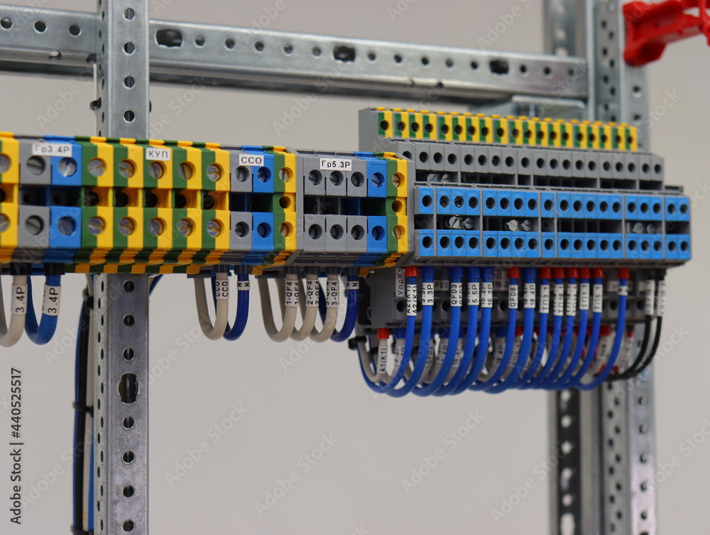 The reverse side of the electric panel for Smart Home apartments ...