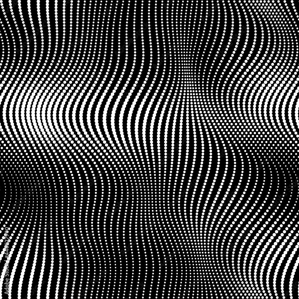 Seamless wavy array of dots pattern for print or digital use. High ...