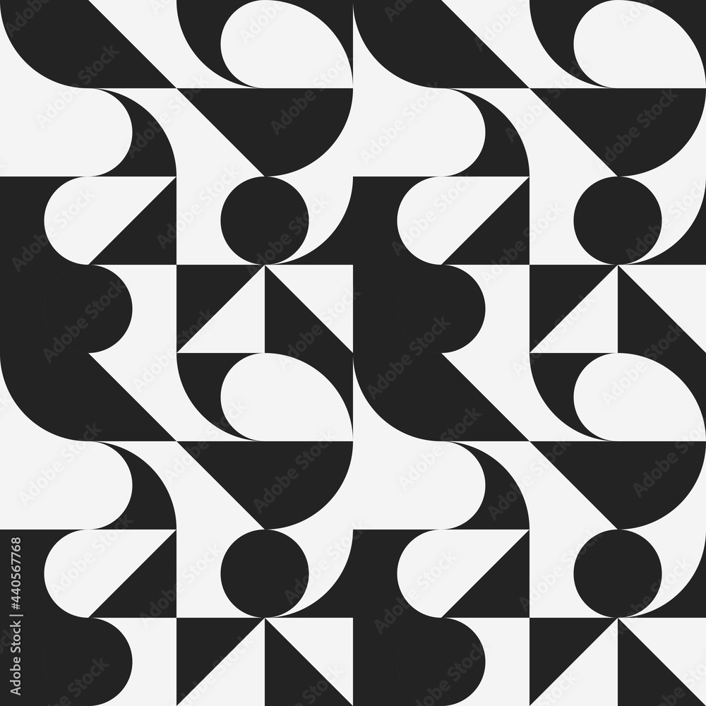 Black and white shapes art. Vector simple avant garde decor shapes ...