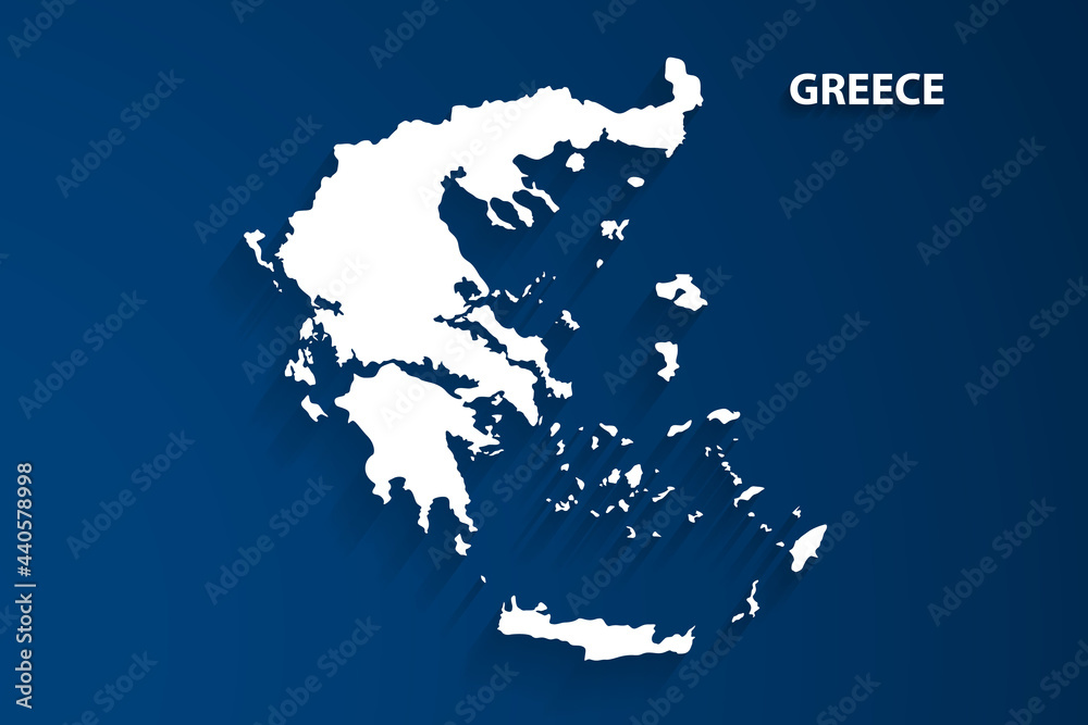 DottedGreece map with blue background, vector Stock Vector | Adobe Stock