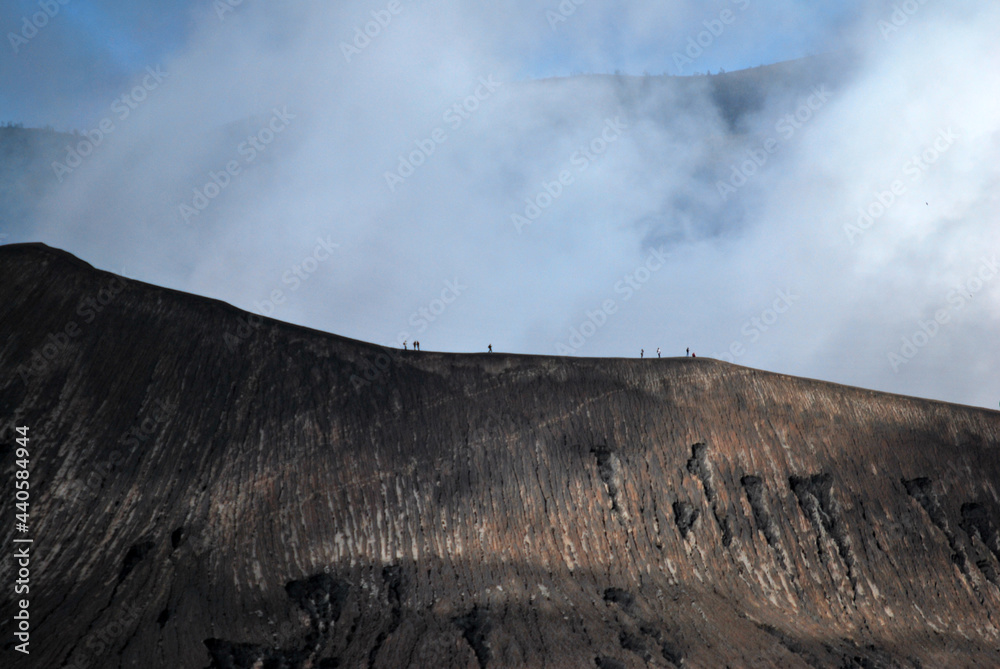Foto de Nature scene of Landscape Edge volcano at Bromo mountain is an ...