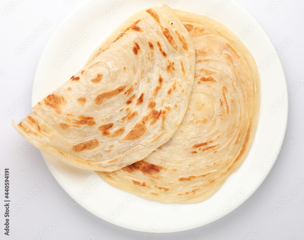Kerala paratha / porotta / roti /Malabar parotta / barotta is a layered ...