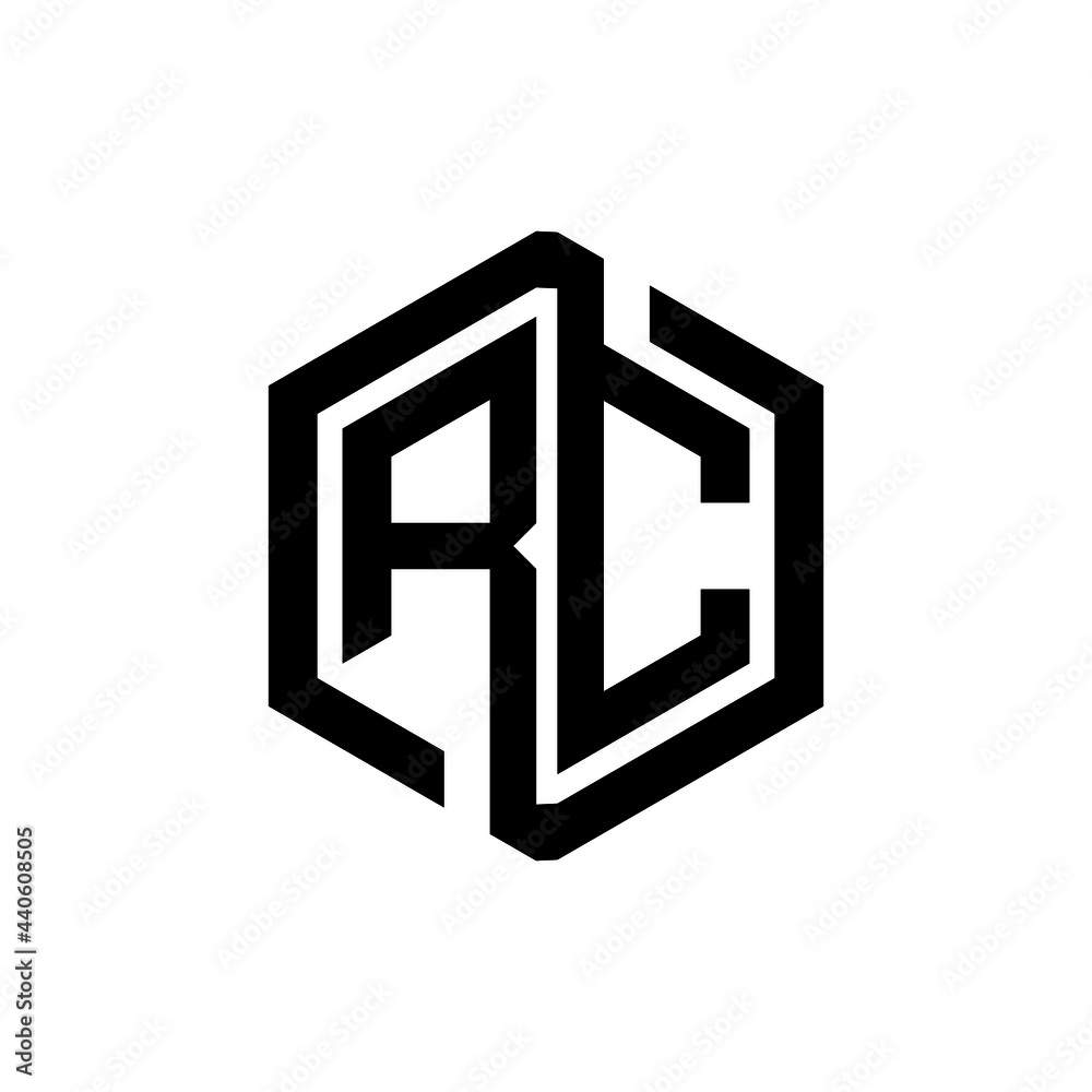 RC letter logo design with white background in illustrator, vector logo ...
