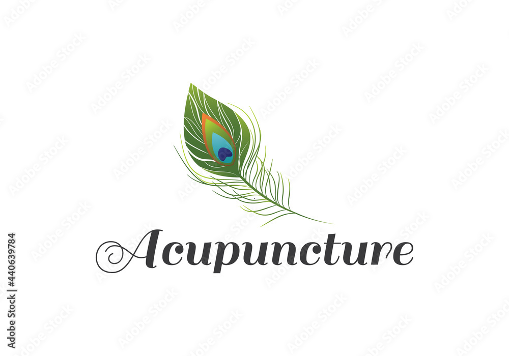 Acupuncture logo. This logo icon incorporate with abstract shape in the ...