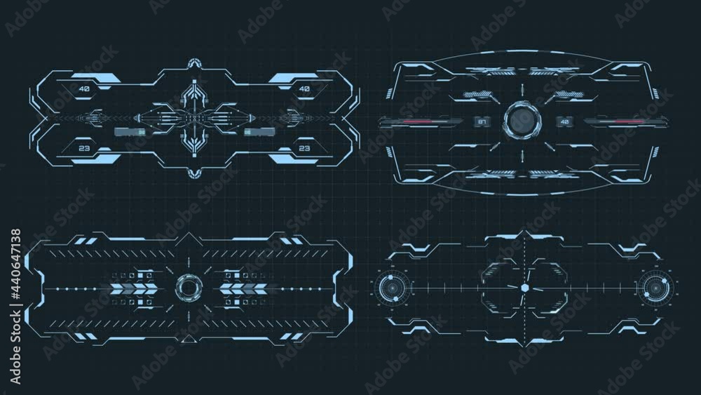 Modern for game background design Futuristic HUD, GUI interface screen ...