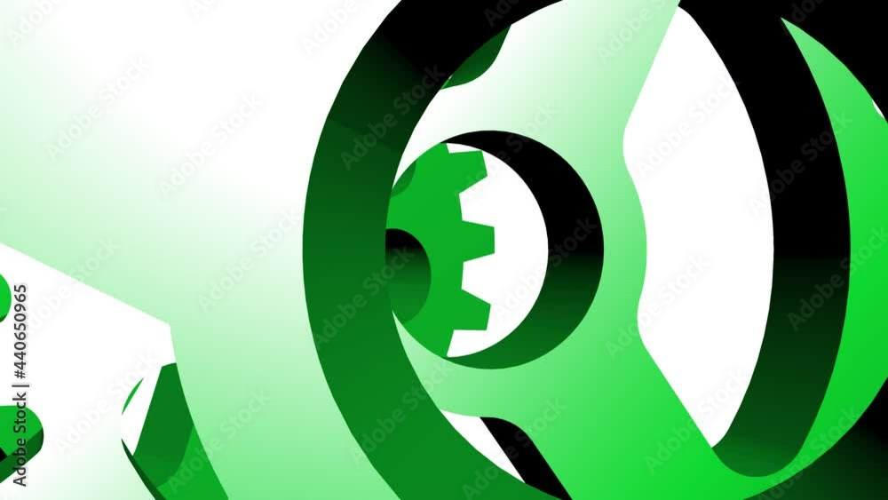 Rotating Gears 3D Tunnel. Moving in a tunnel made of rotating gears. 3D ...