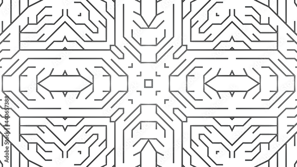 Sci-fi theme. Abstract black wireframe on white bg. Ai geometric ...