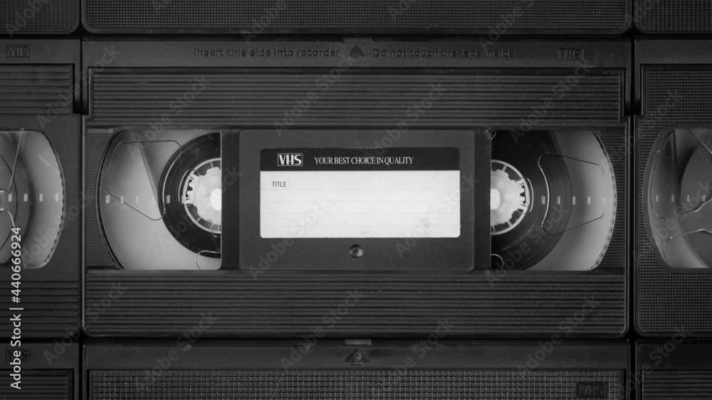 Vintage opening background of stop motion VHS cassette animation ...
