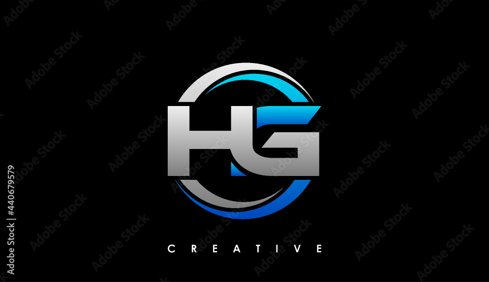 HG Letter Initial Logo Design Template Vector Illustration vector de ...