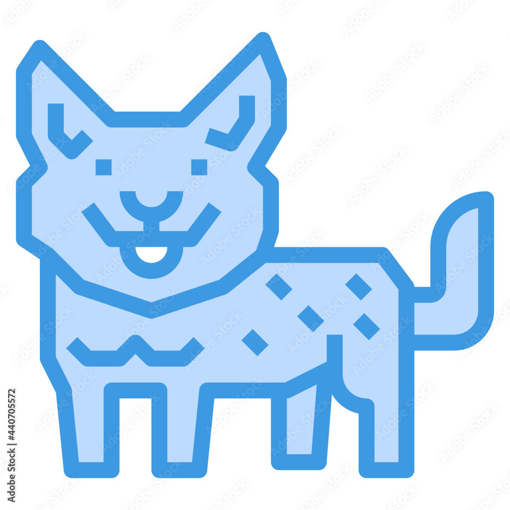 Dog blue outline icon Stock Vector | Adobe Stock