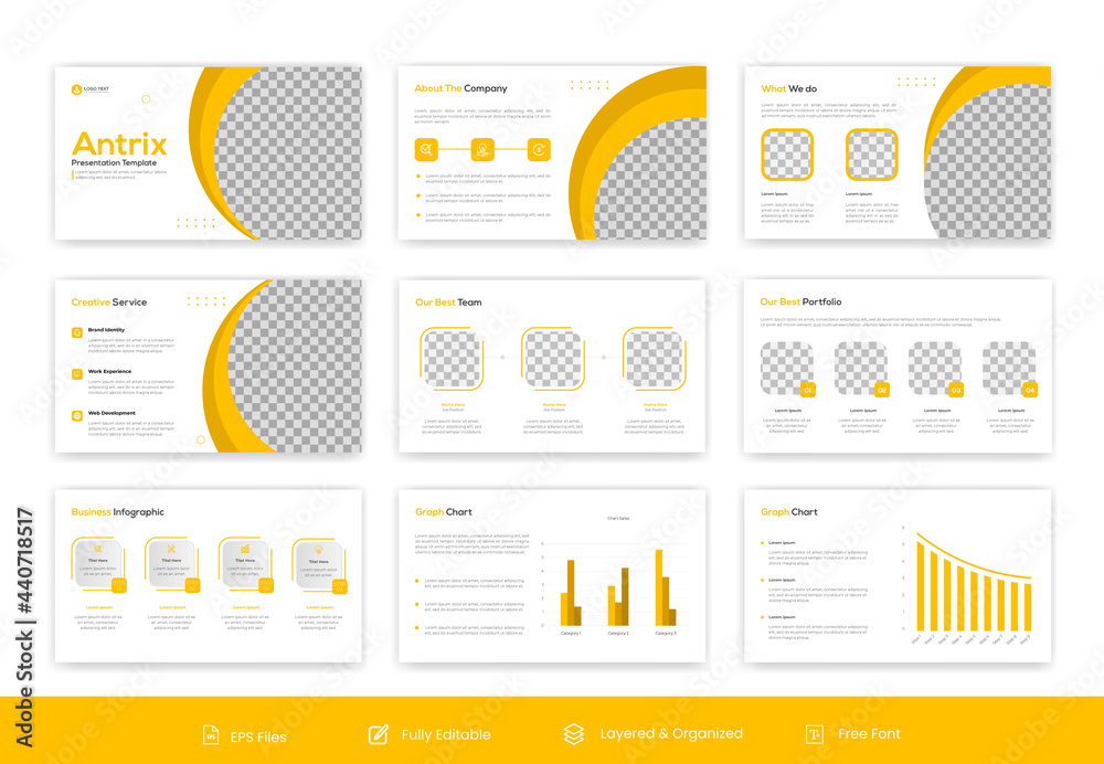 Business minimal slides presentation background template. business ...
