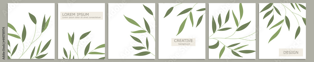 Set of vector cover notebook design. Abstract floral template design ...