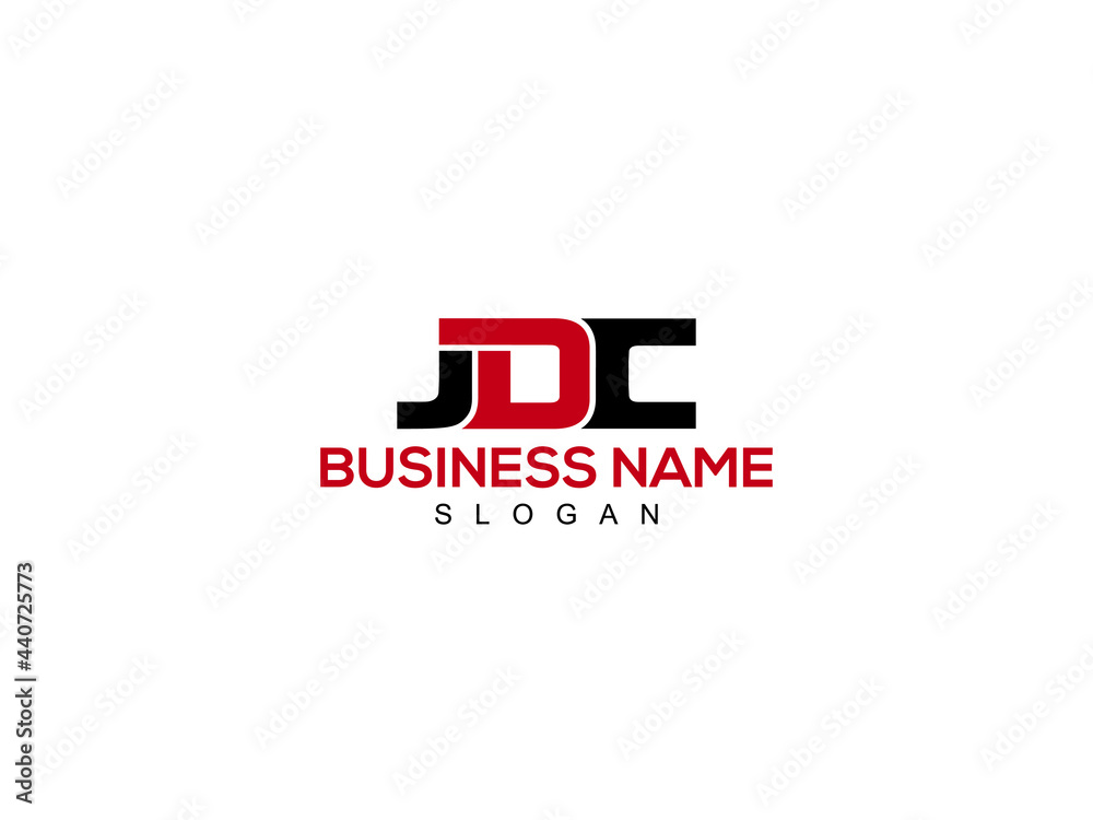Letter JDC Logo Icon Design Stock Vector | Adobe Stock