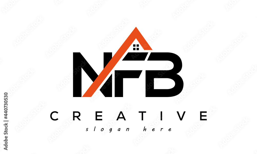 initial NFB letter real estate construction logo vector Stock Vector ...