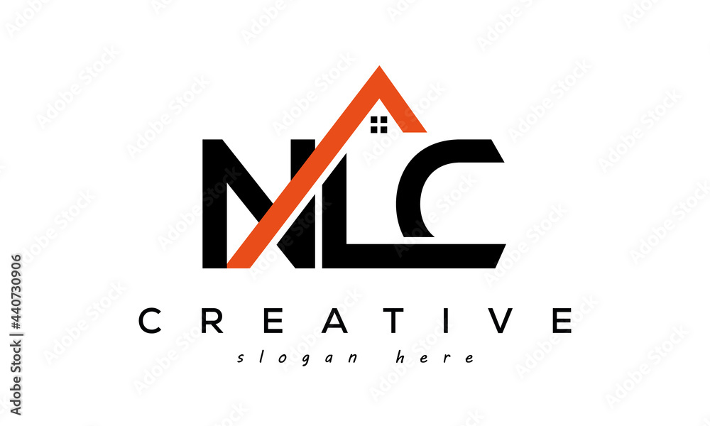 initial NLC letter real estate construction logo vector Stock Vector ...