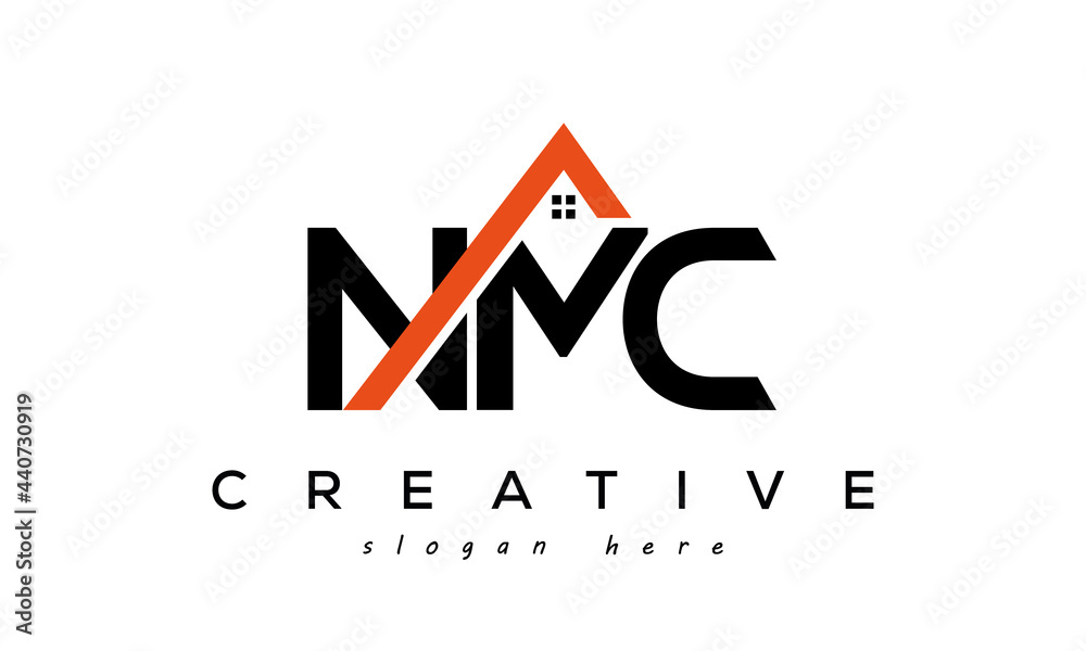 initial NMC letter real estate construction logo vector Stock Vector ...