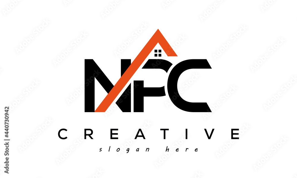 initial NPC letter real estate construction logo vector Stock Vector ...