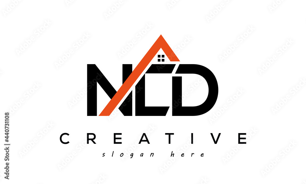 initial NCD letter real estate construction logo vector Stock Vector ...