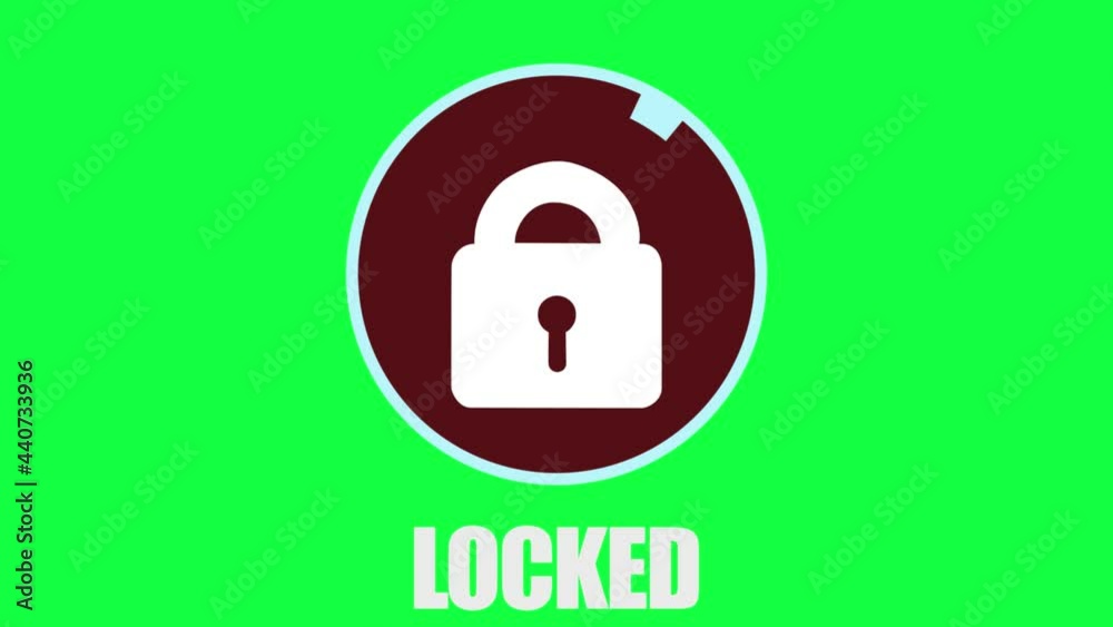 Clever motion graphic element of a circular system security logo with ...
