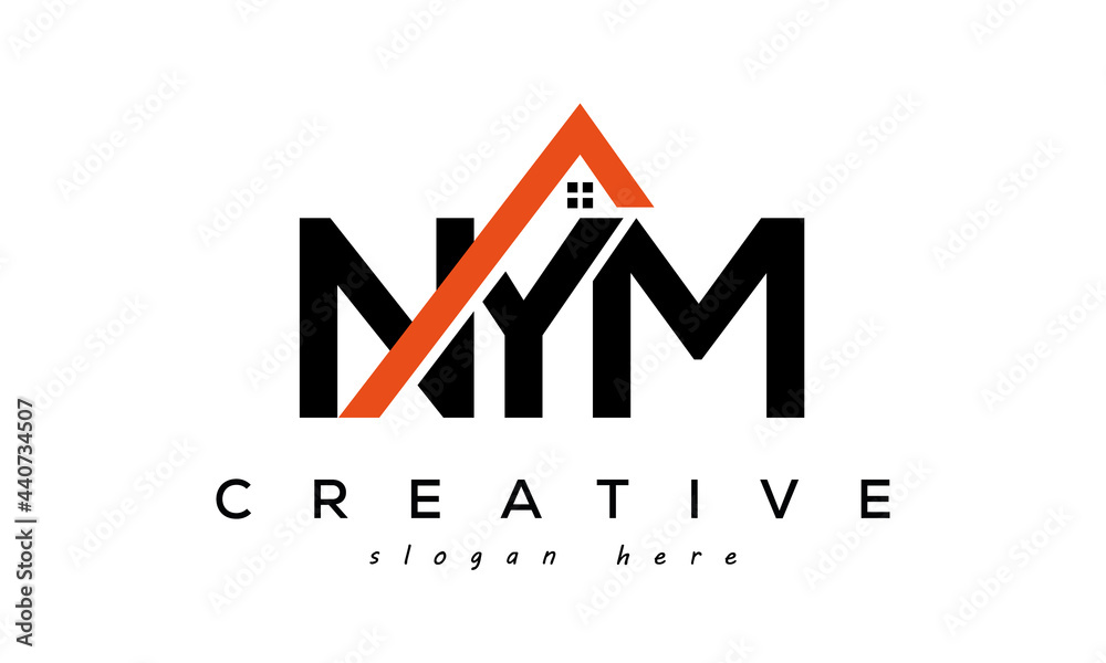 initial NYM letters real estate construction logo vector Stock Vector ...