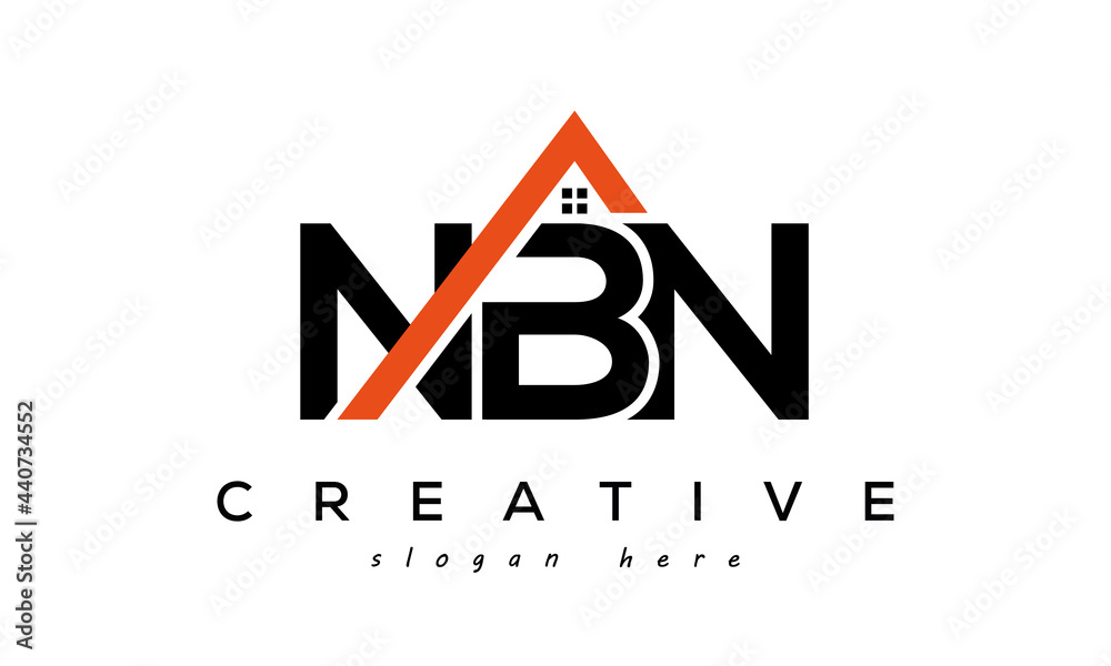 initial NBN letters real estate construction logo vector Stock Vector ...