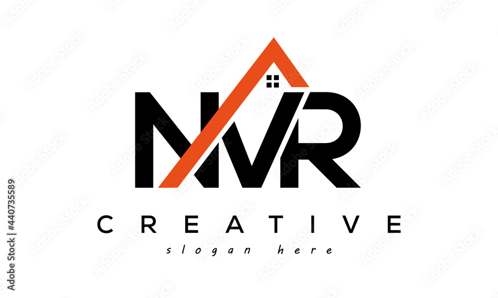 initial NVR letters real estate construction logo vector Stock Vector ...