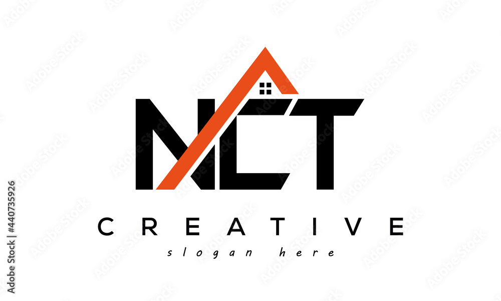 initial NCT letters real estate construction logo vector Stock Vector ...