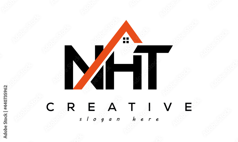 initial NHT letters real estate construction logo vector Stock Vector ...