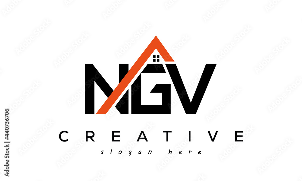 initial NGV letters real estate construction logo vector Stock Vector ...