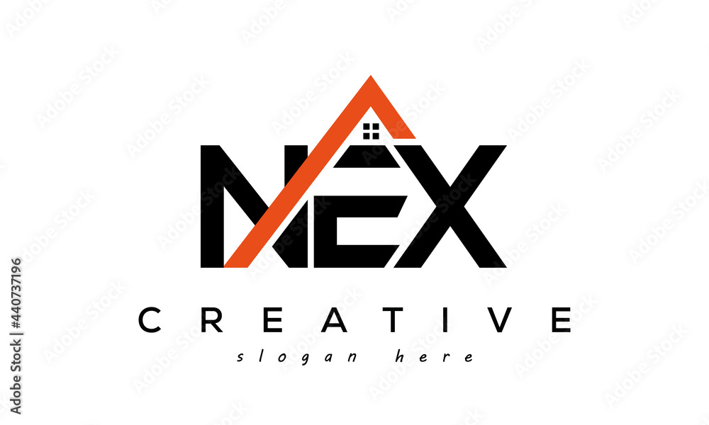initial NEX letters real estate construction logo vector Stock Vector ...