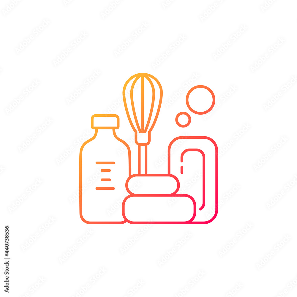 DIY soap gradient linear vector icon. Natural and aromatic product ...