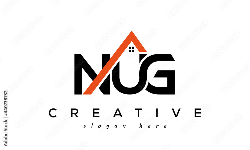 NUG letters real estate construction logo vector Stock Vector | Adobe Stock