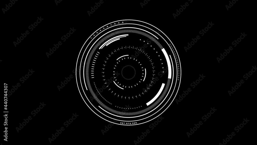 Shape animation loop.HUD circle seamless animation.Looping 2D circle ...