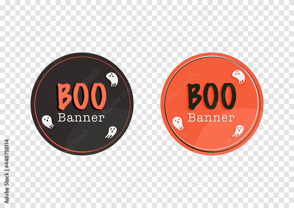 Vecteur Stock halloween festival boo vector banner isolated on ...