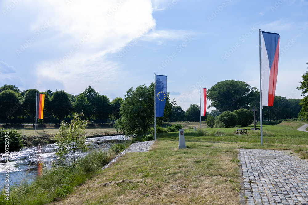 A tripoint border between Poland, Germany and the Czech Republic (in ...