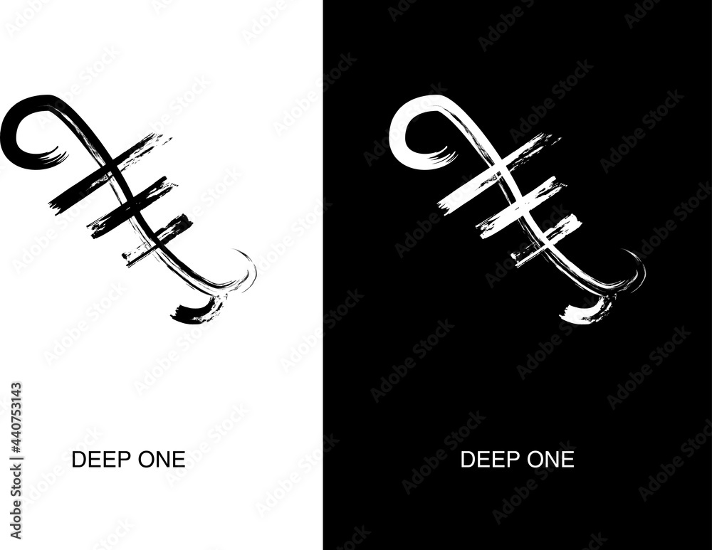 Poster in two color versions. Deep One Gilted Humanoid. A Deep One is ...