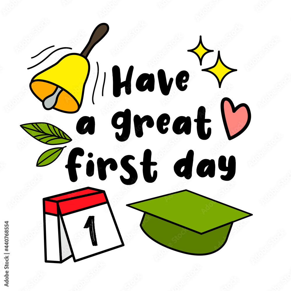 Concept of education. School background with hand drawn school supplies ...