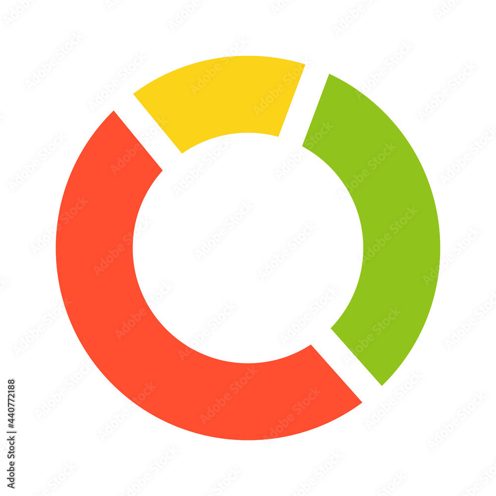 Donut chart icon. Clipart image isolated on white background Stock Vector | Adobe Stock