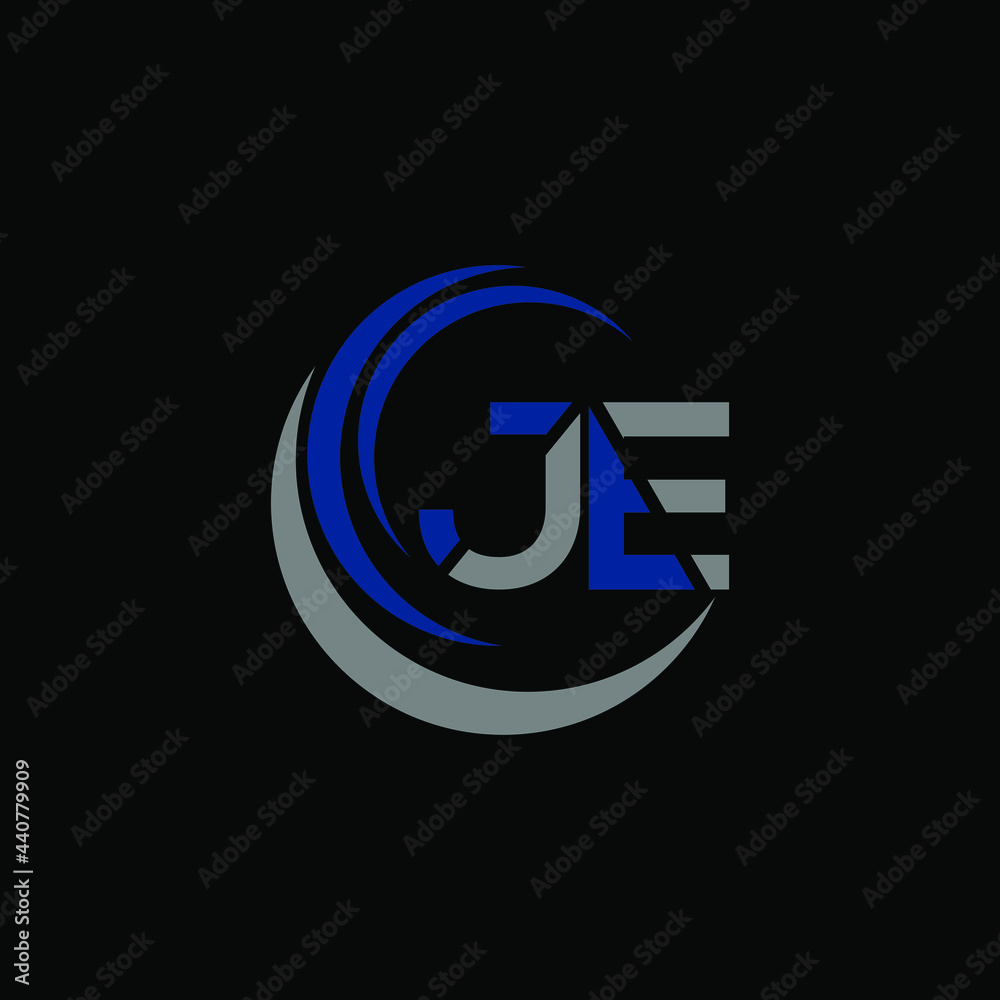 JE letter logo abstract design. JE unique design, JE letter logo design ...