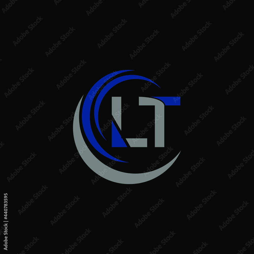 LT letter logo abstract design. LT unique design, LT letter logo design ...