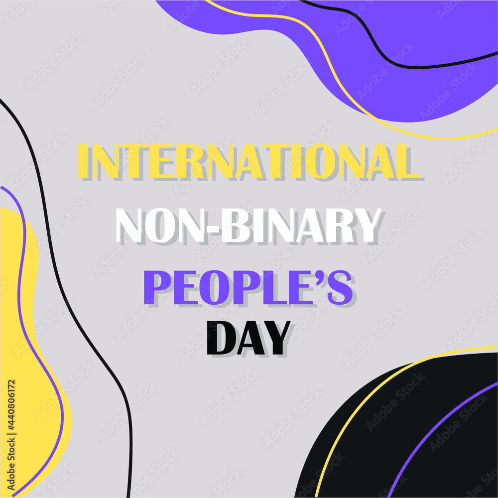 International non-binary people's day. Abstract banner, poster ...