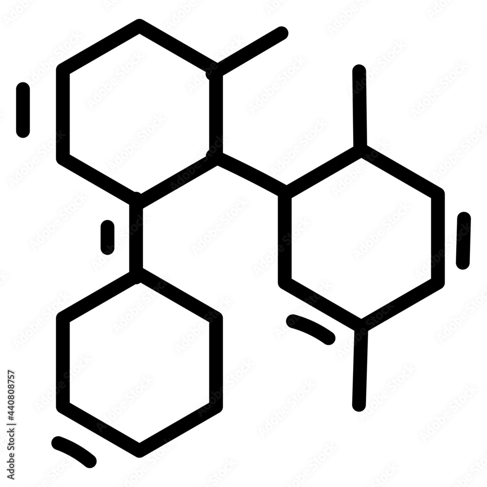 An editable design icon of compound, organic chemistry Stock 벡터 | Adobe ...