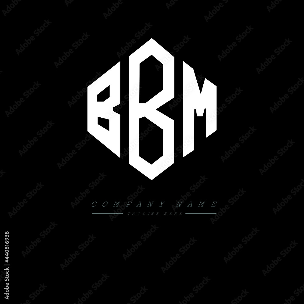 BBM letter logo design with polygon shape. BBM polygon logo monogram ...