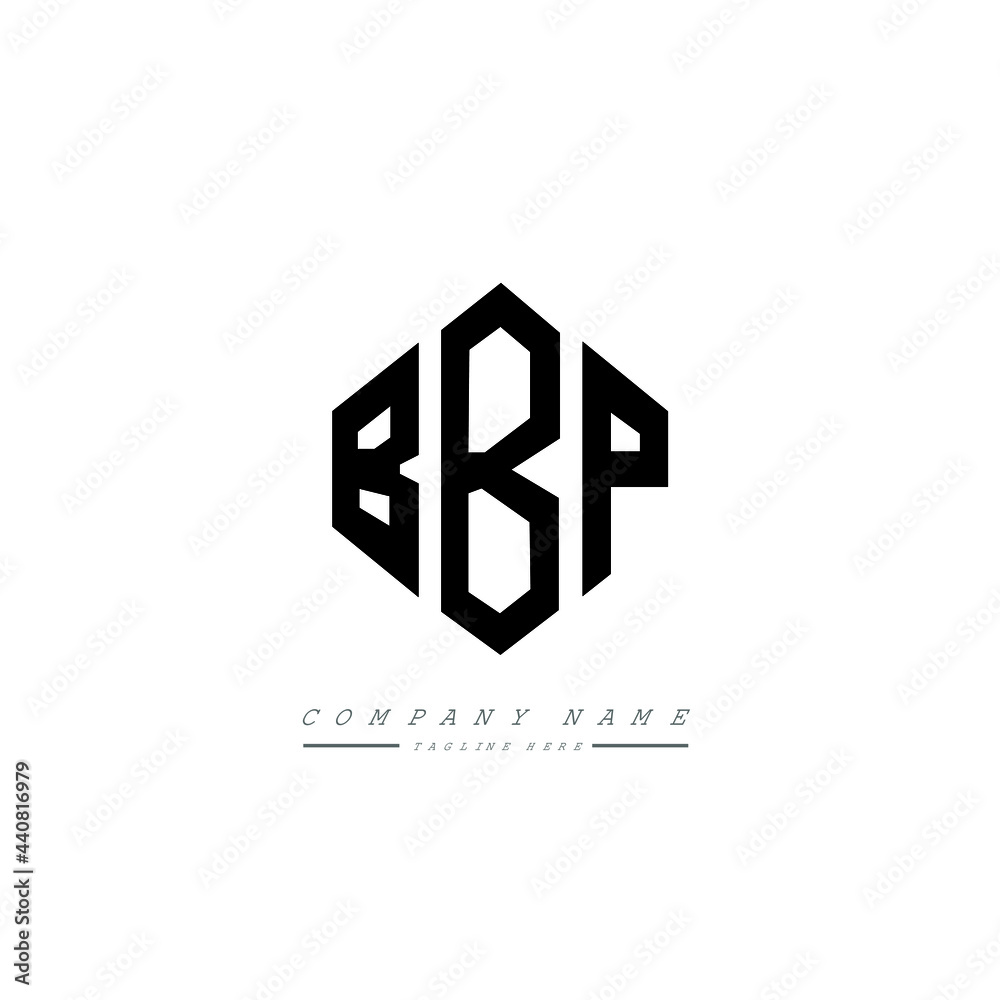 Vecteur Stock BBP letter logo design with polygon shape. BBP polygon ...
